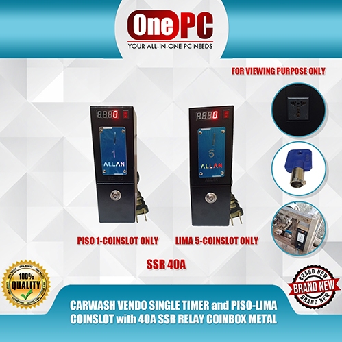 ONE PC CARWASH VENDO SINGLE TIMER and PISO-LIMA COINSLOT with 40A SSR ...