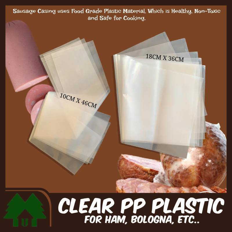 10PCS PLASTIC CASING FOR SKINLESS LONGGANISA & HAM/ PP PLASTIC HAM ...