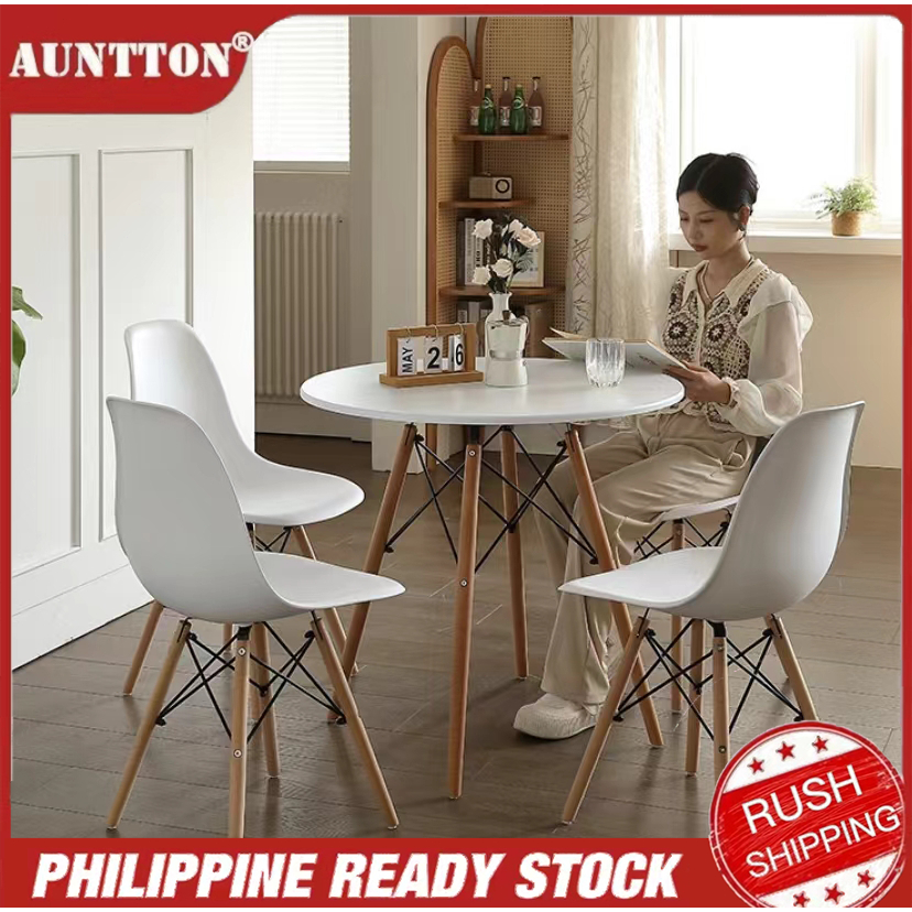 COD Nordic Round Table 80cm for Dining Table Coffee Tea Dask Wooden ...