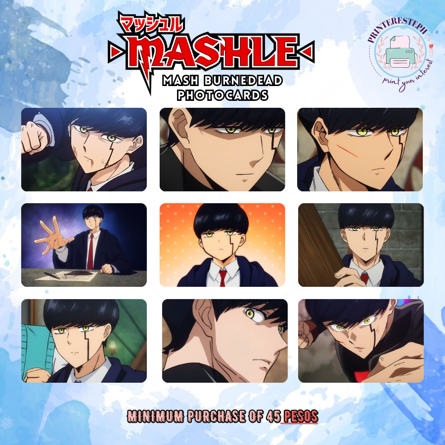 MASH BURNEDEAD Photocards PART 2 || Mashle: Magic and Muscles | Shopee ...