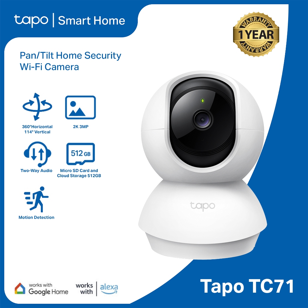 Tapo Official Store | TP-Link | TC71 | Pan/Tilt | Home Security | Wi-Fi ...