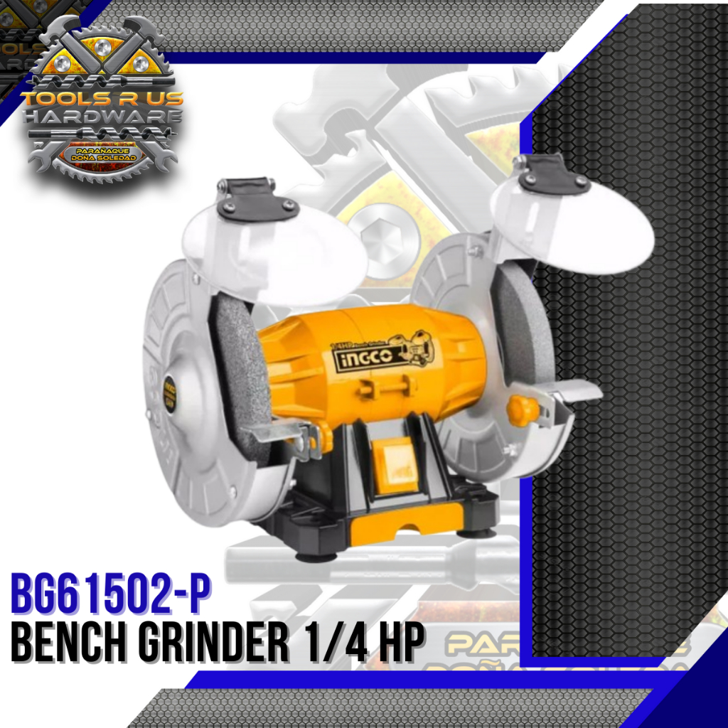INGCO BENCH GRINDER 1/4HP (BG61502-5P) | POWER TOOLS | INDUSTRIAL ...