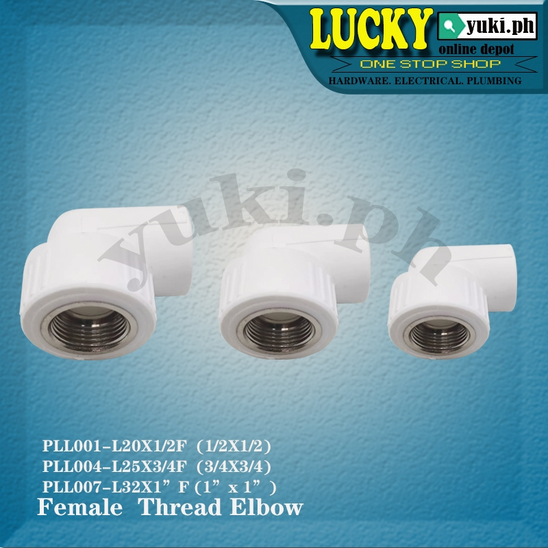 PPR FEMALE THREAD ELBOW PIPE FITTINGS ( 1/2x1/2 , 3/4x3/4 , 1"x1" )SOLD ...