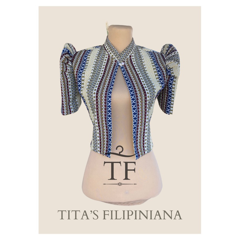 Katie Chinese Collar Bolero Modern Filipiniana Top Only | Shopee ...