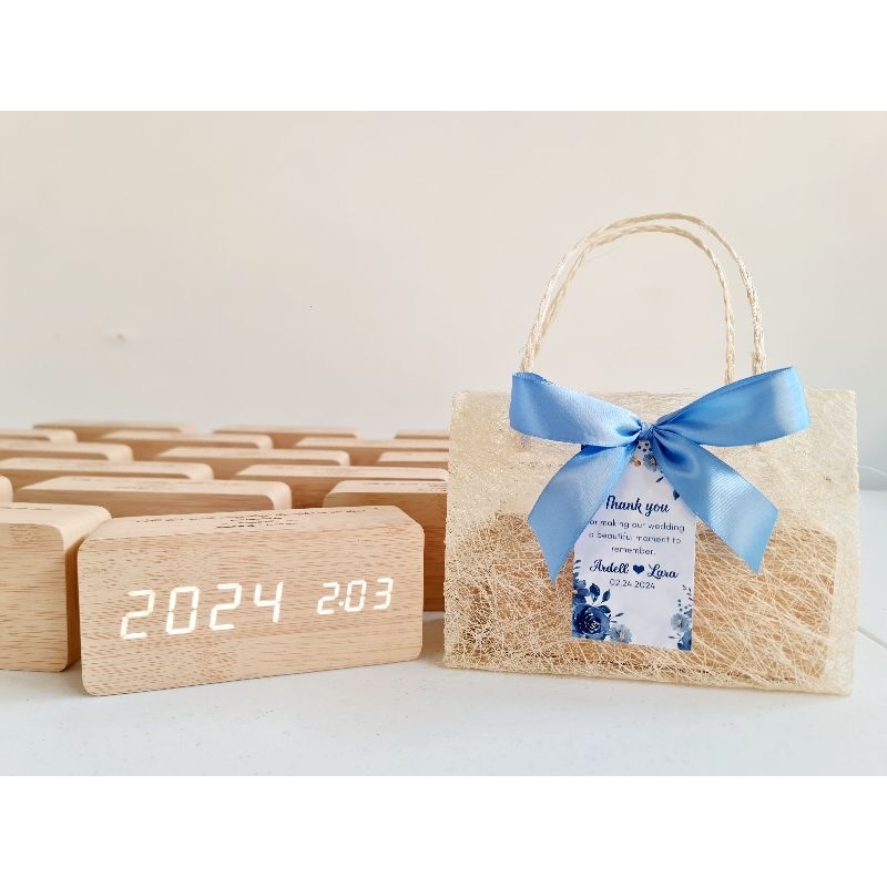 Big Digital Clock with FREE ENGRAVE and Abaca bag | Shopee Philippines