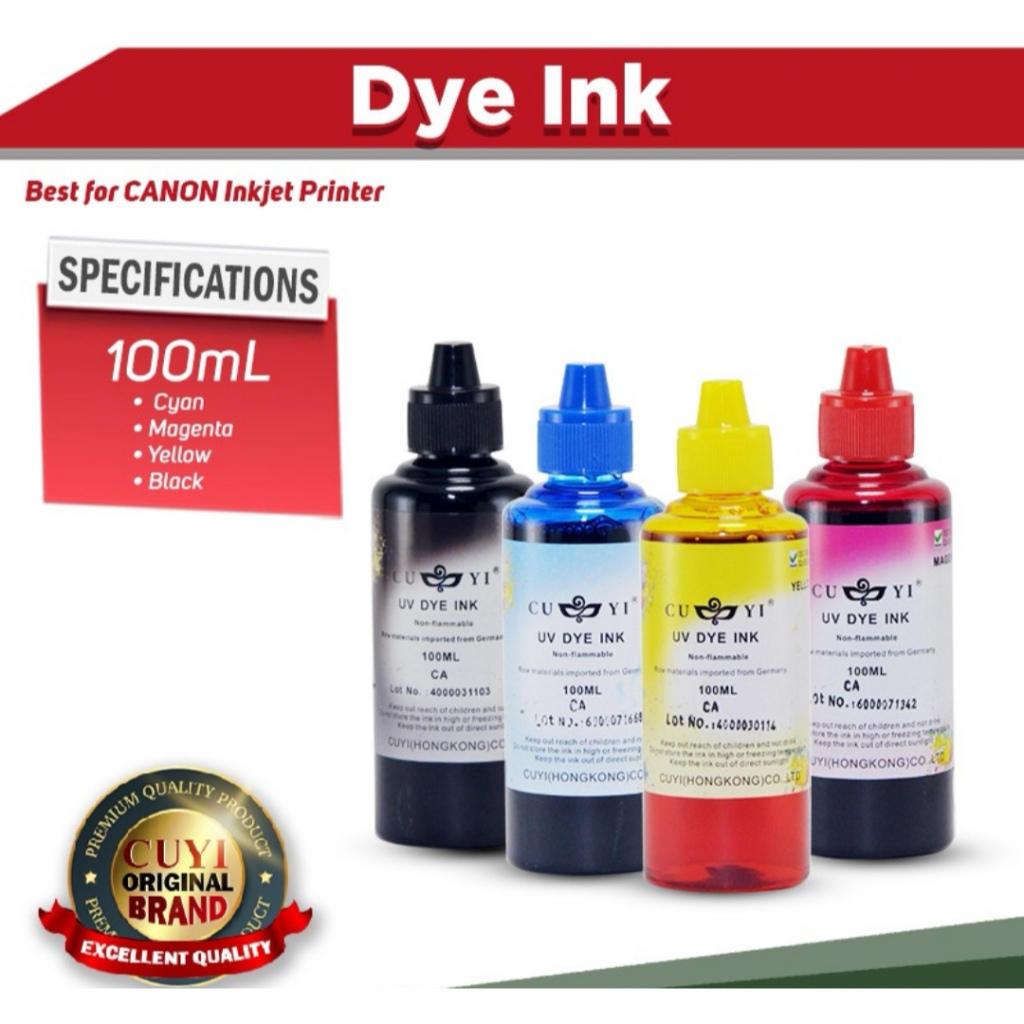 [CANON&BROTHER]CUYI Continous Refillable Dye Ink 100ml for Inkjet ...