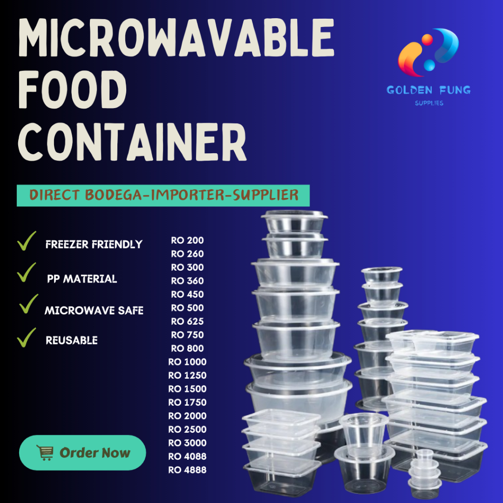 MICROWAVABLE CONTAINER ROUND 500ML (450PCS) | Shopee Philippines