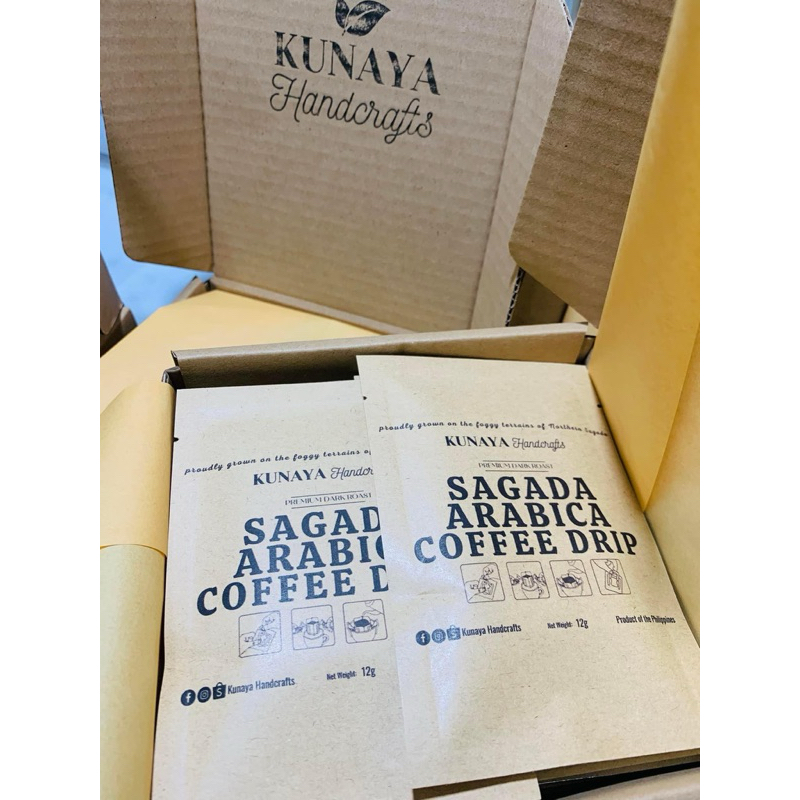 Sagada Arabica Coffee Drips Gift Box 10s | Kunaya Coffee Farm | Shopee ...