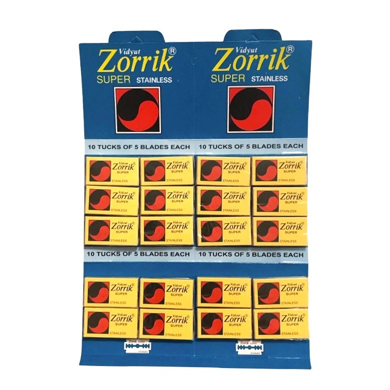 Vidyut Zorrik Super Stainless - Extra Sharp-Double Edge Blade-100% From ...