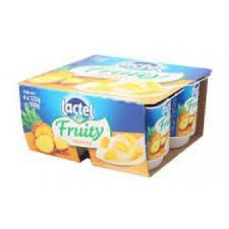 Lactel Fruity Banana Y O G U R T 125G x 4 | Shopee Philippines