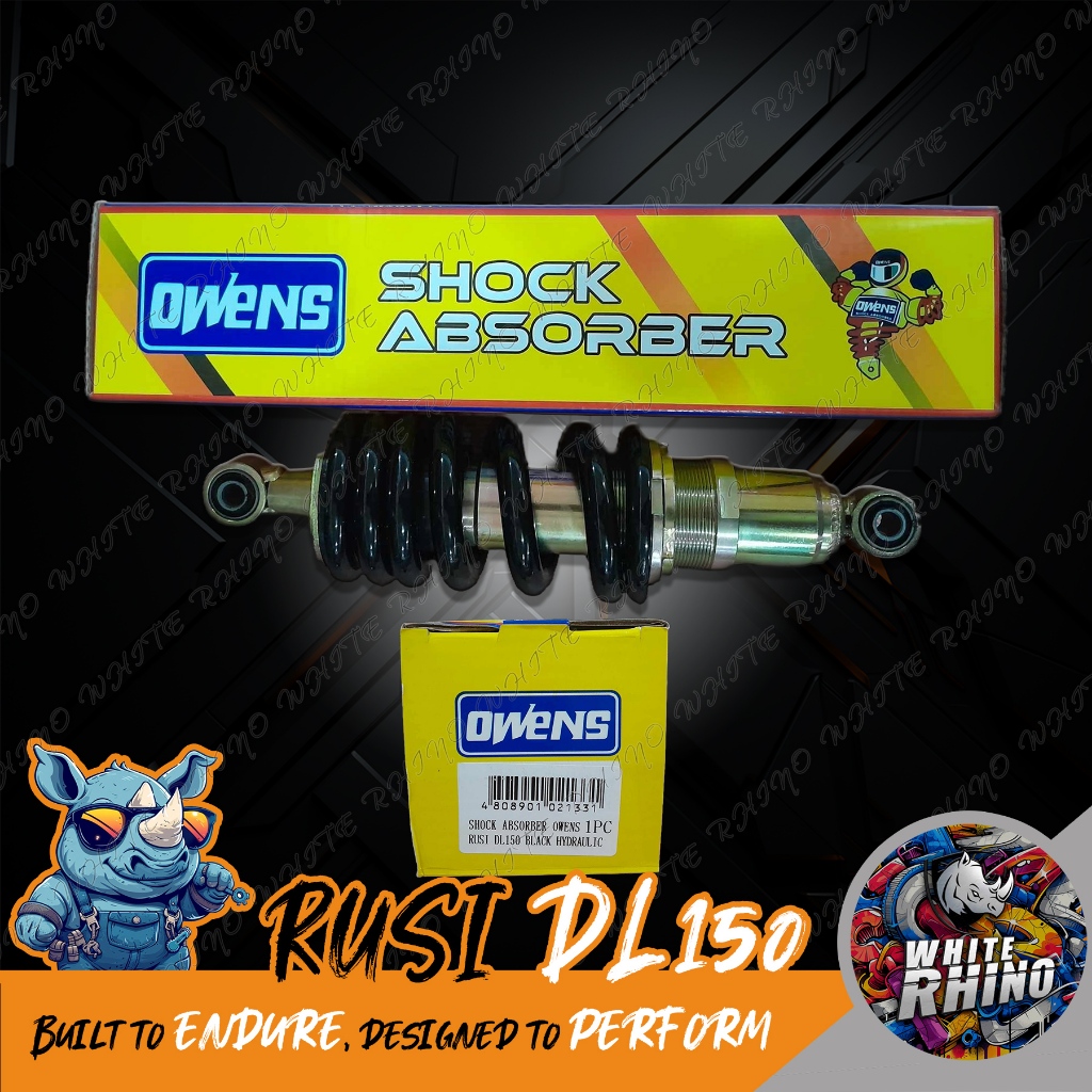OWENS RUSI DL150 BLACK SHOCK ABSORBER - MONO SHOCK RUSI DL 150 HEAVY ...