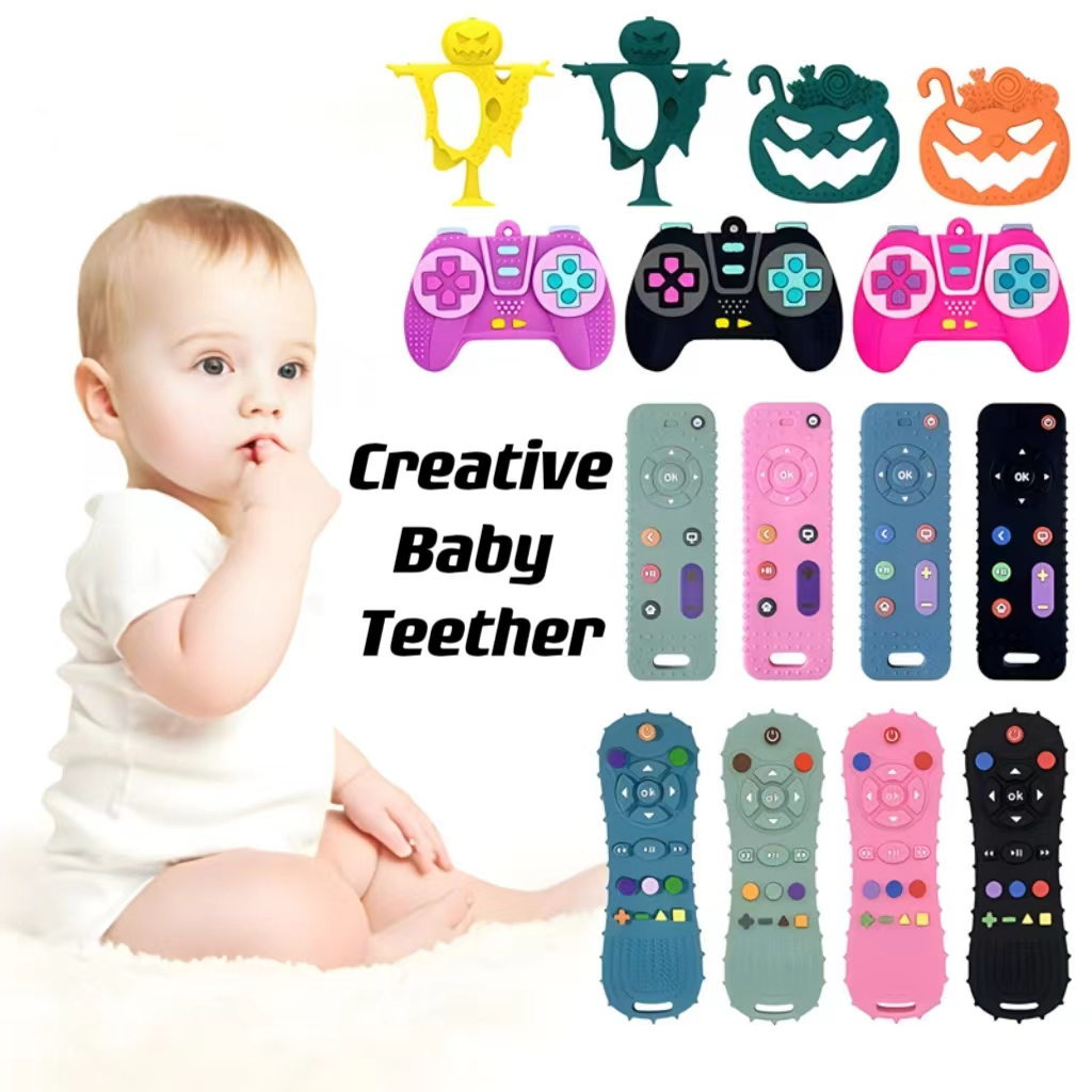 Toddler Remote Control Teether Toys Silicon Teether for Baby Newborn ...