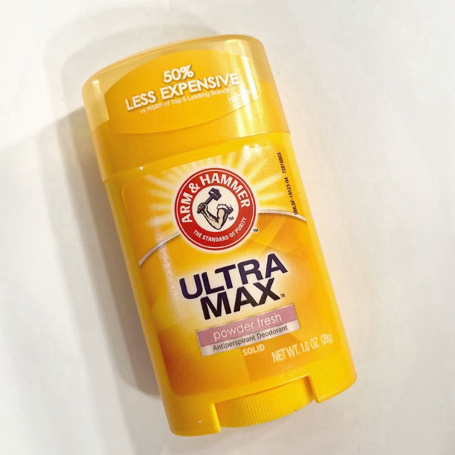 Arm & Hammer UltraMax, Solid Antiperspirant Deodorant, Powder Fresh, 1 ...
