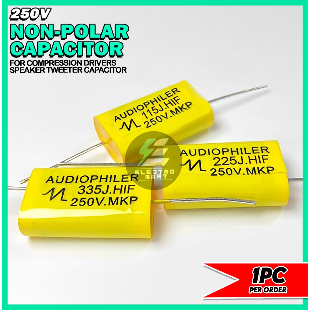 250V Non Polar Capacitor for Compression Drivers Speaker Tweeter ...