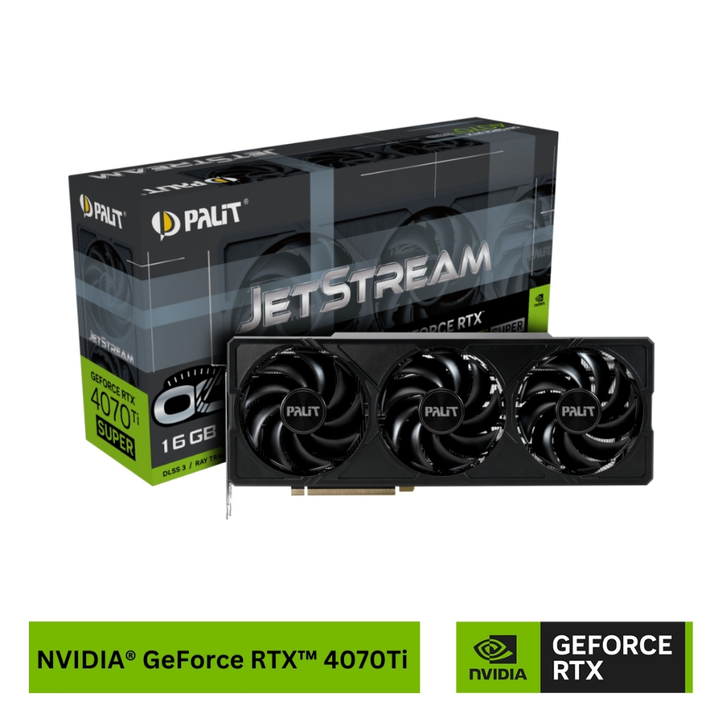 Palit NVIDIA® GeForce RTX™4070Ti SUPER JETSTREAM OC 16GB GDDR6X 256bit 3-DP-HDMI(NED47TSS19T2 ...