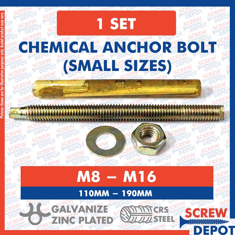 1SET M8~M16 Chemical Anchor / Chemical Anchoring / Capsule Resin ...