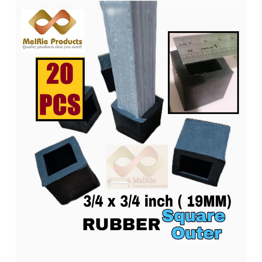 20 PCS (WHOLESALE) 3/4 x 3/4 inch (19MM) SQUARE OUTER HEAVY DUTY ...