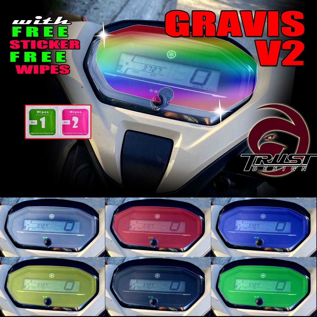 Gravis V2 BUY1 GET1 FREE Smoke Film Gauge Protector | Shopee Philippines