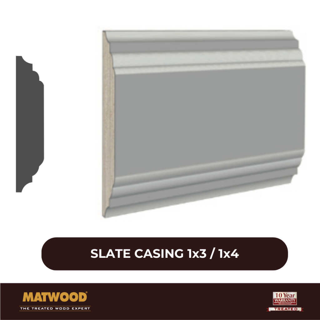 Matimco Matwood Moulding SLATE CASING 1x3 / 1x4 8 Feet or 10 Feet ...