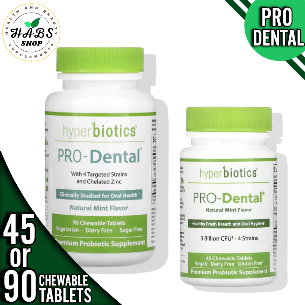 Hyperbiotics,PRO-Dental, Natural Mint , 45 Patented Chewable Tablets or ...