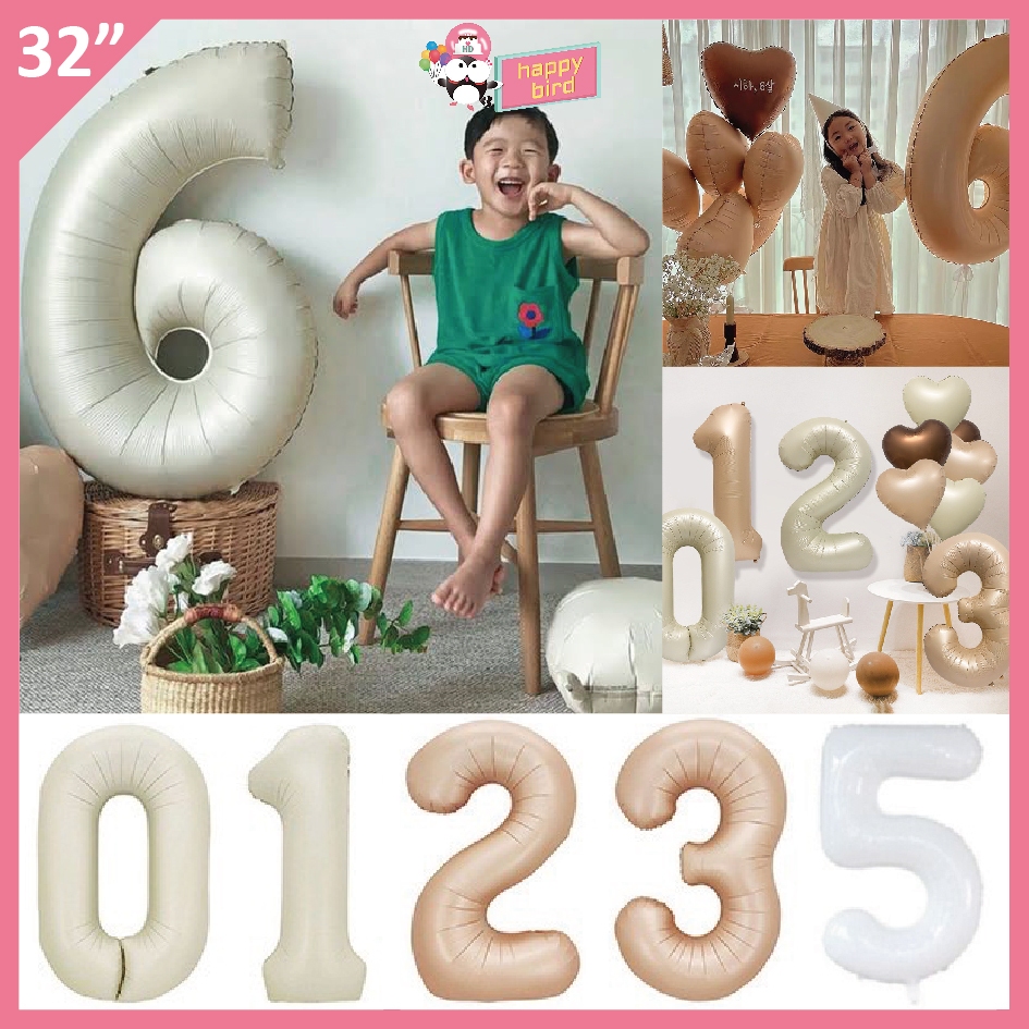 (Happy Bird) 32inch Foil Balloon Number party decoration partyneeds ...