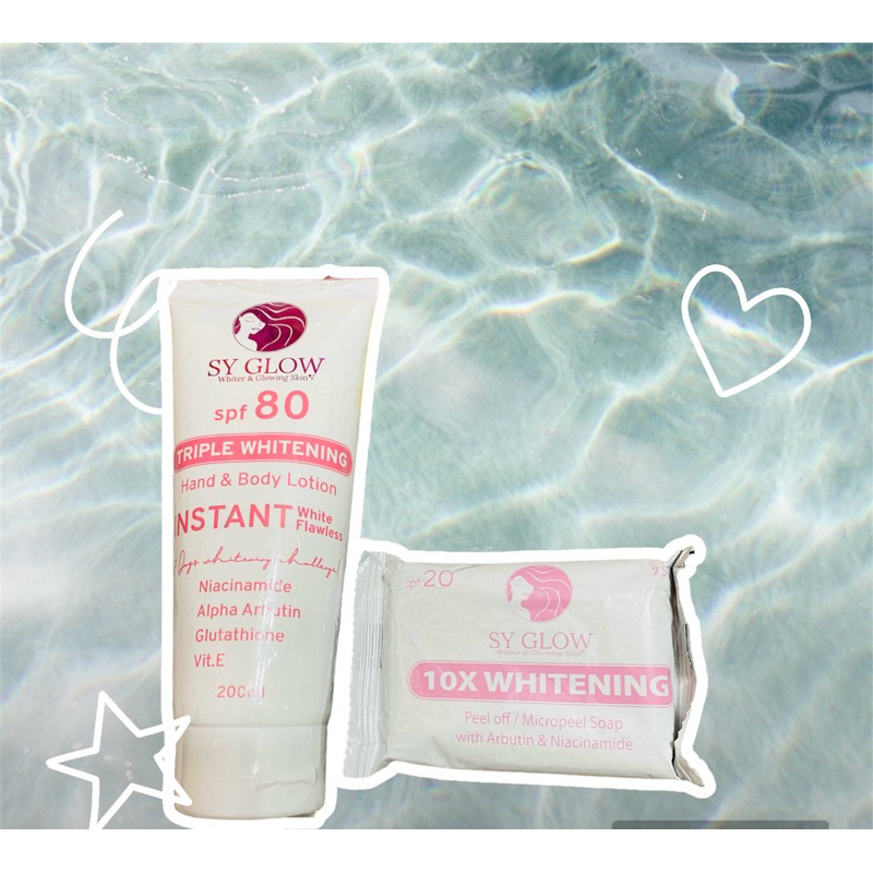 SY GLOW TRIPLE WHITENING SET COMBO (LOTION AND SOAP) | Shopee Philippines