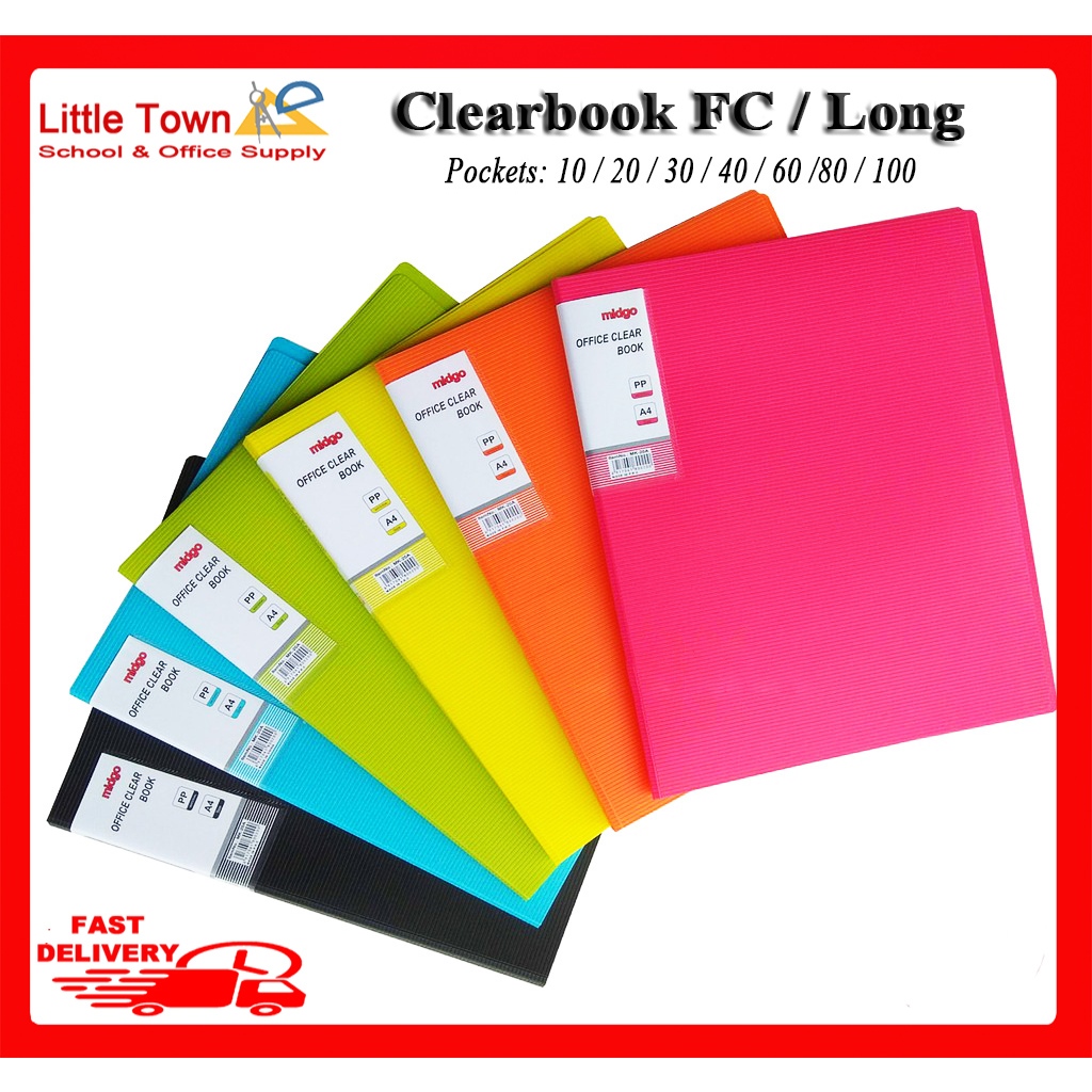 Midgo Non refillable Pocket clearbook / display book Long size | Shopee ...