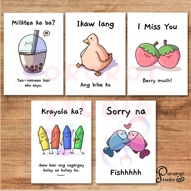 Pororot Studio | PT 2 Witty Love Letter Card Tagalog Valentines Gift ...