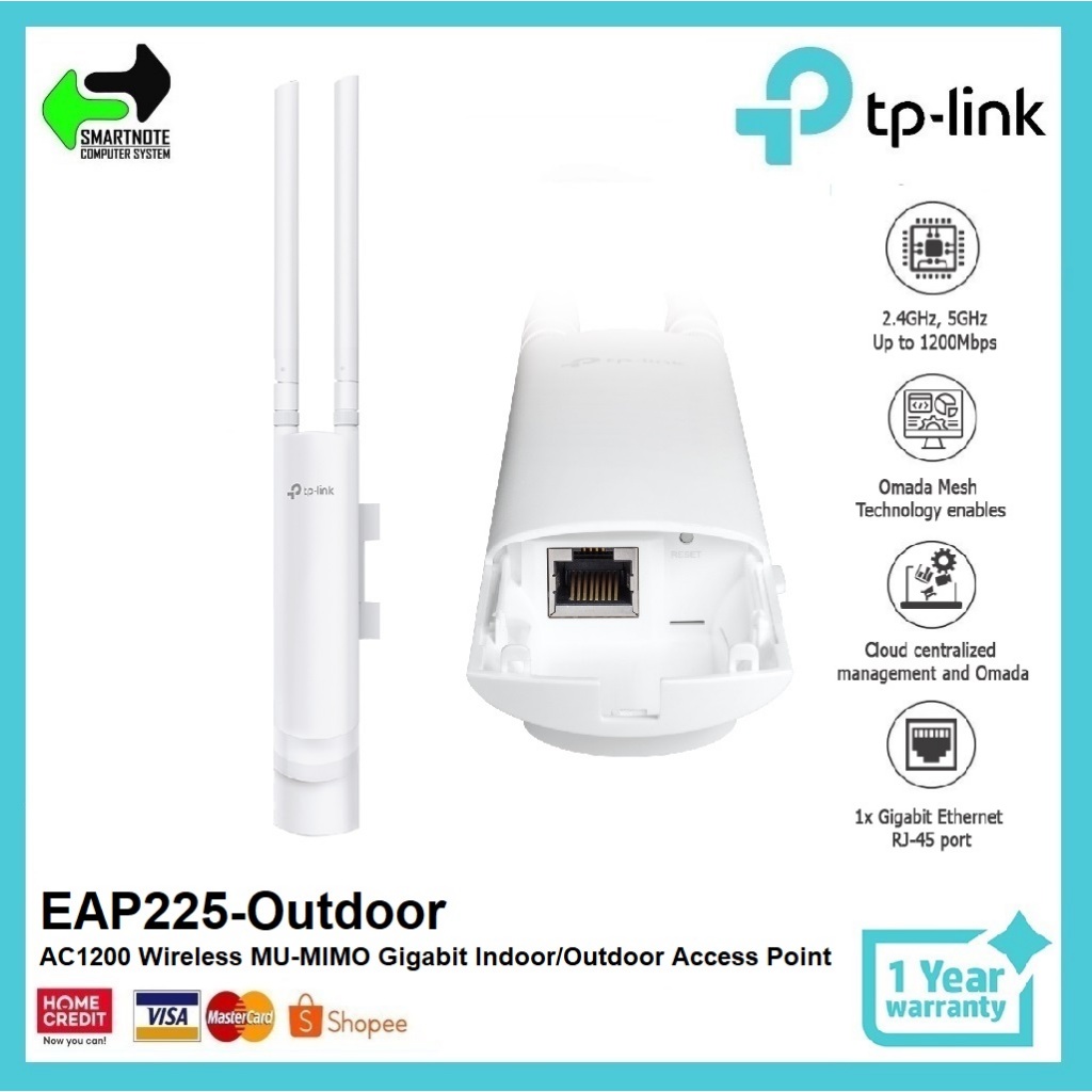 TP-LINK EAP225-Outdoor Access Point AC1200 Wireless MU-MIMO Gigabit ...