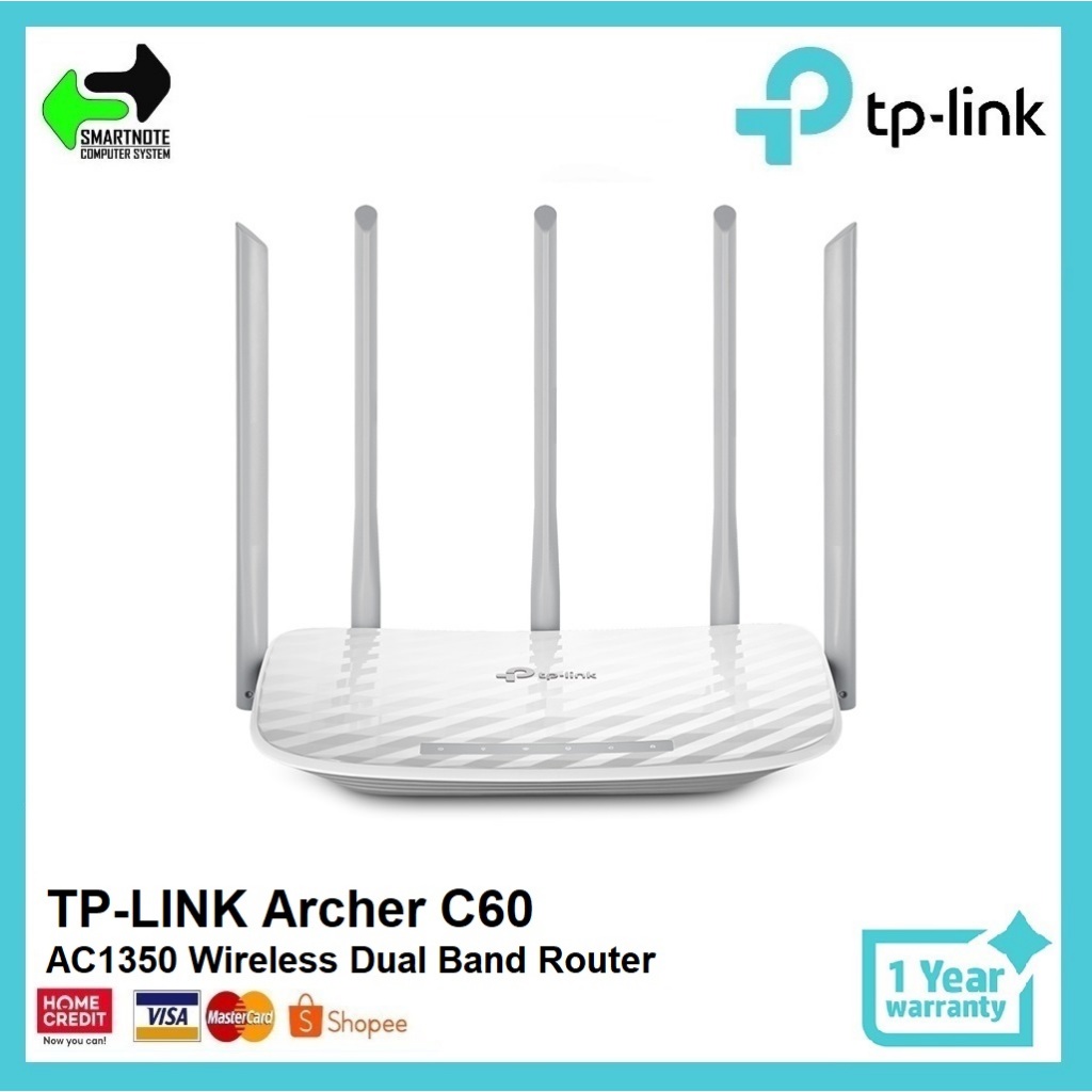 TP-LINK Archer C60 AC1350 Wireless Dual Band Router | Shopee Philippines
