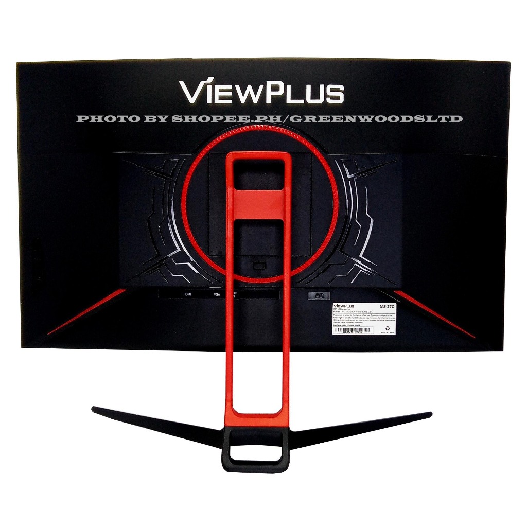 ViewPlus LED Monitor 27" IPS Curved 75hz 1920x1080 FHD HDMI VGA ...