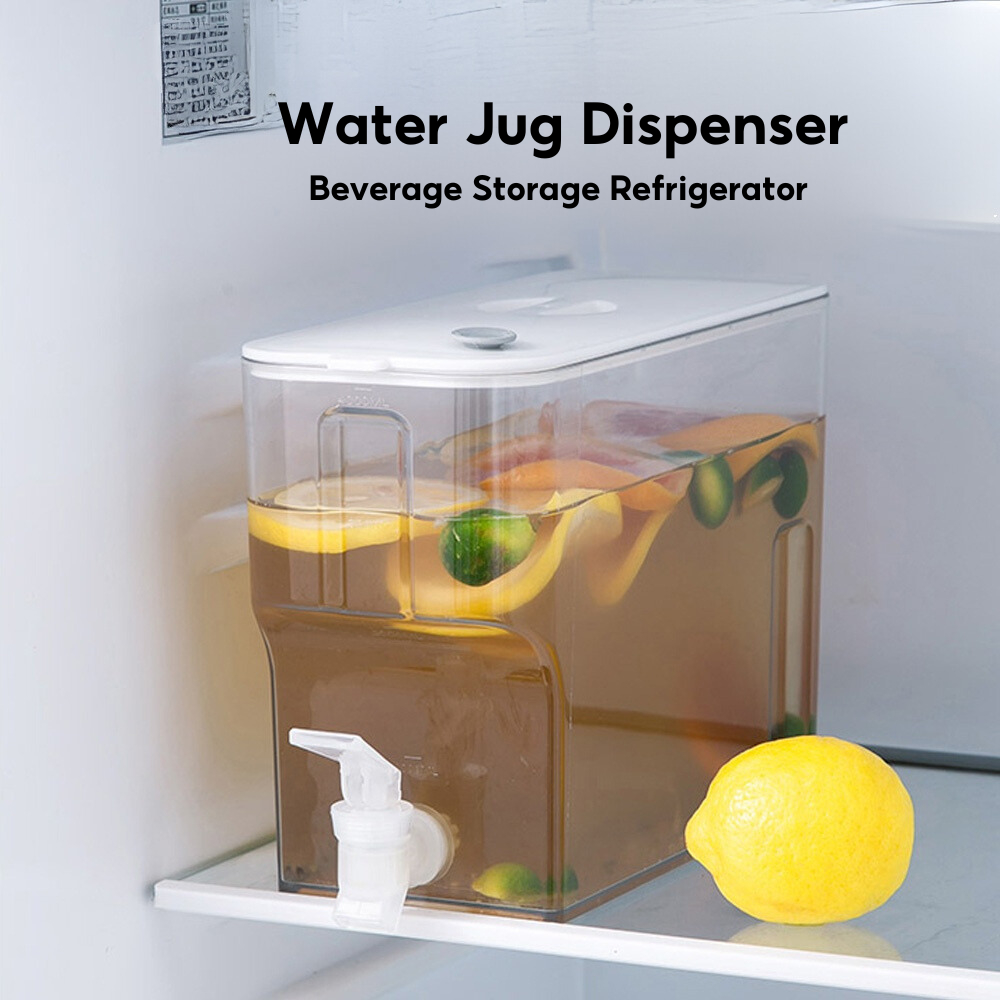 Water Jug Dispenser, Beverage Storage Refrigerator Liquid Container, 4L ...