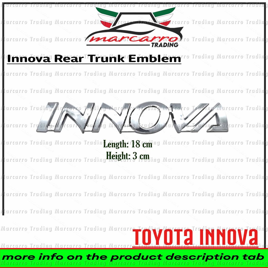 Toyota Innova 2005-2020 Rear Trunk Emblem (Chrome) | Shopee Philippines