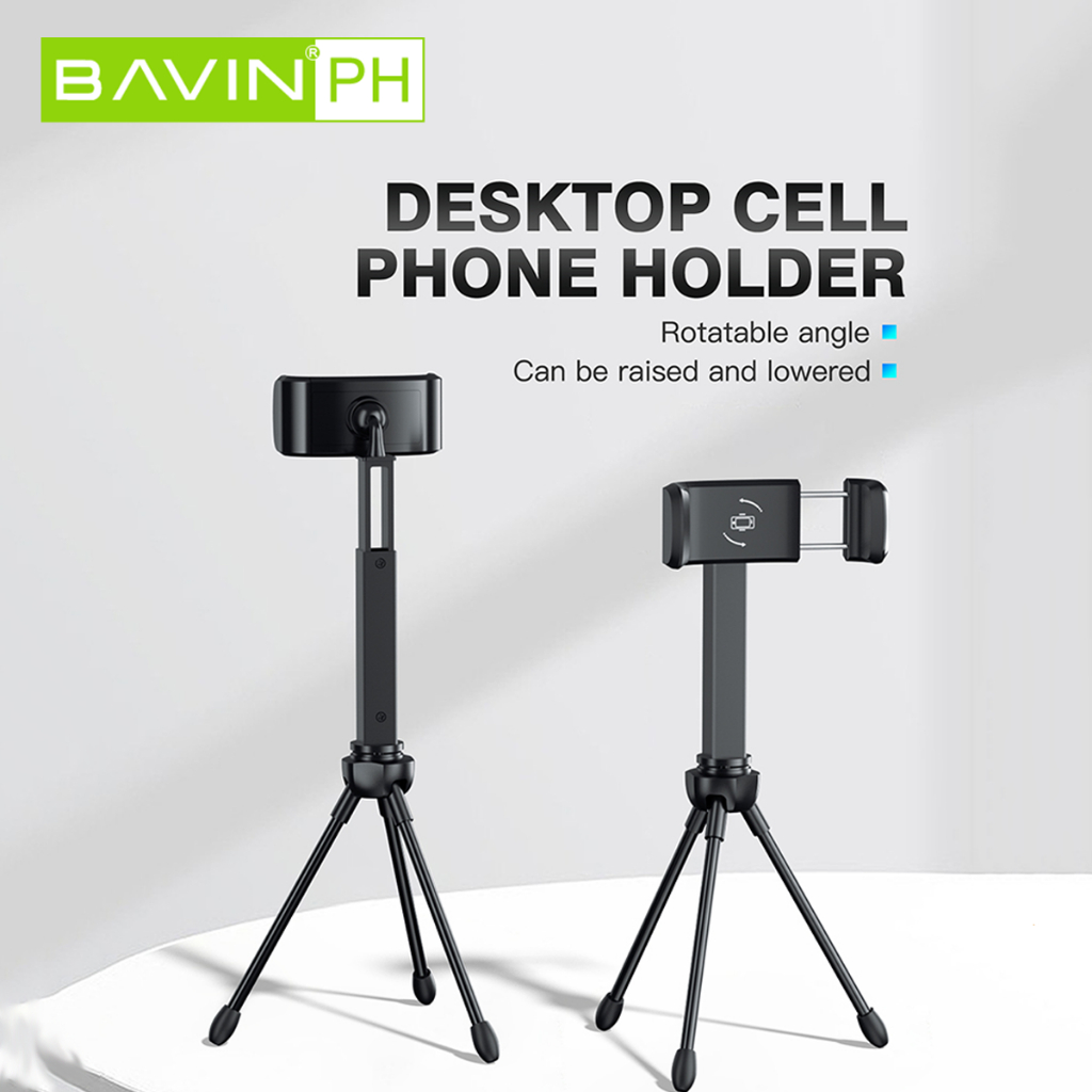 BAVIN B8 Phone Holder Adjustable 360 Degree Angle Tripod Foldable ...