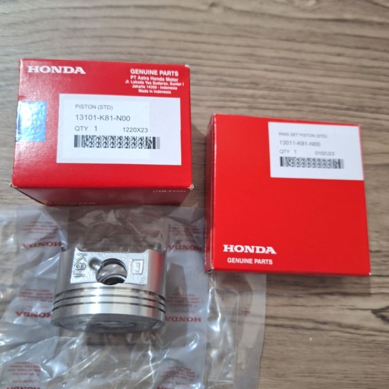 PISTON WITH PISTON RING HONDA BEAT Fi (std) GENUINE | Shopee Philippines