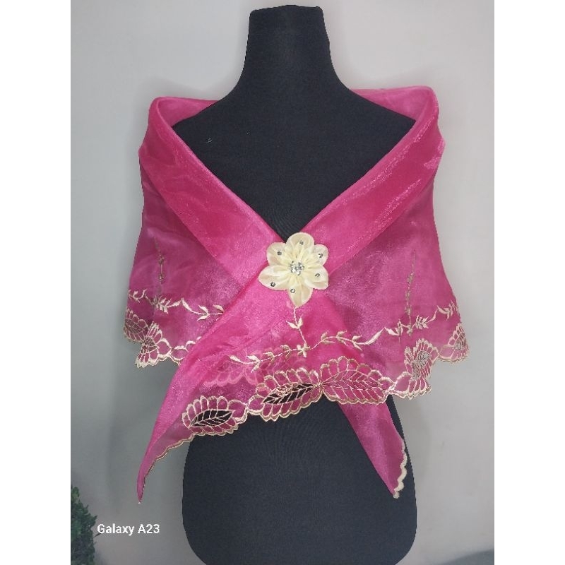 ALAMPAY FILIPINIANA LEAF DESIGN (EMBROIDERED WITH FREE BROOCH INCLUDED ...