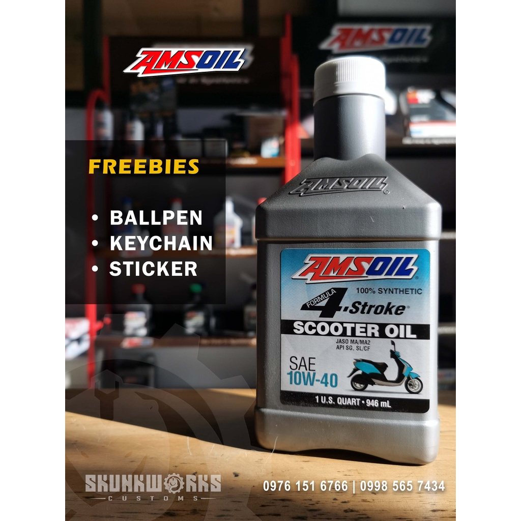 AMSOIL 4T 10W40 Scooter Engine Oil Synthetic 1 Quart (946 ml) | Shopee ...