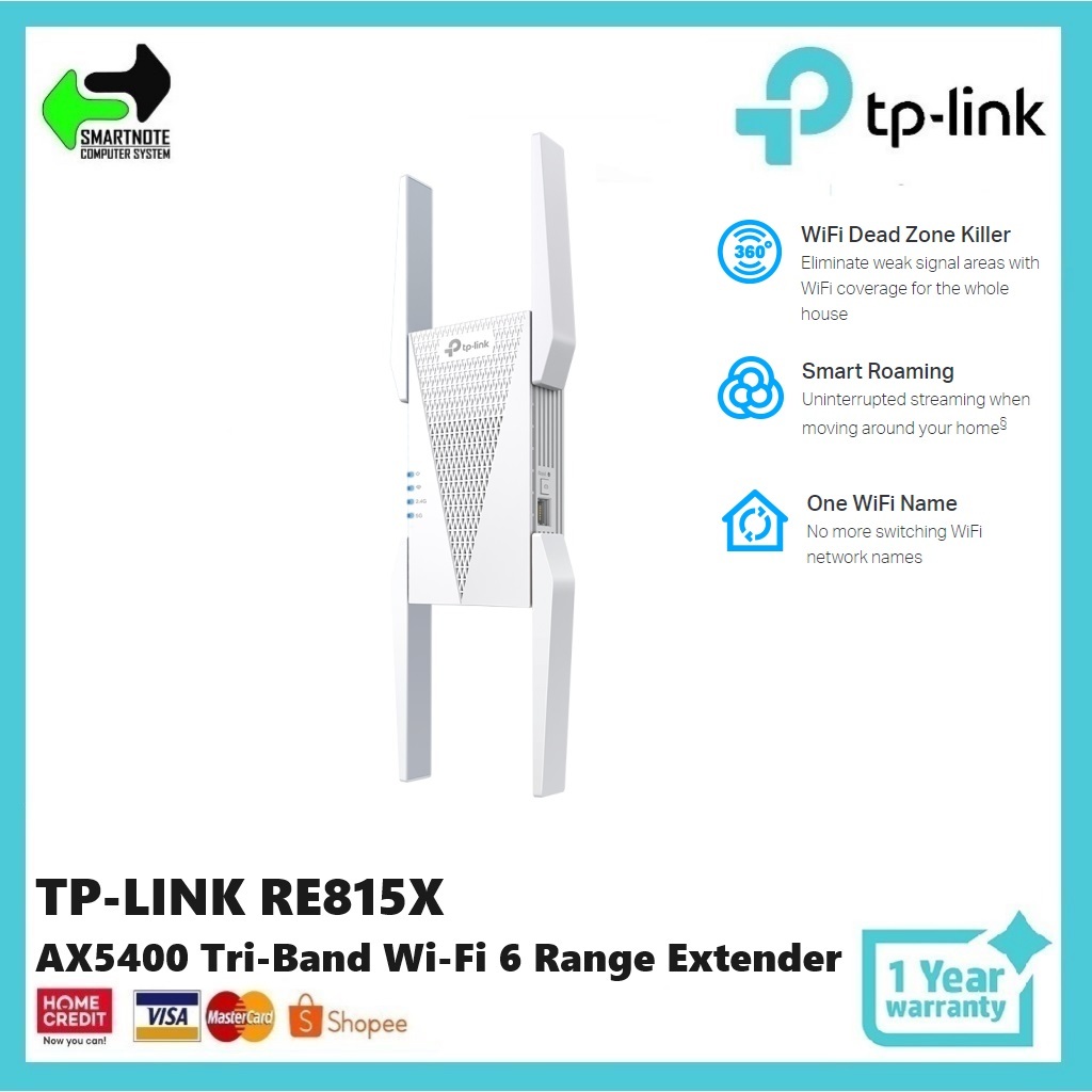TP-Link RE815X AX5400 Tri-Band WiFi 6 Range Extender with Access Point ...