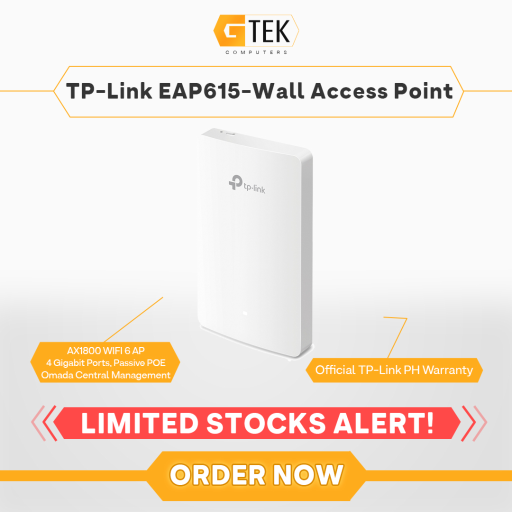 TP-Link Omada EAP615-Wall AX1800 Wall Plate WiFi 6 Access Point ...