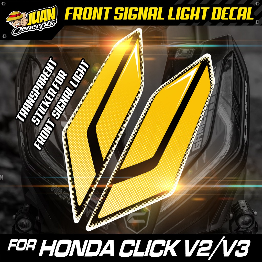 Honda Click V2 V3 Front Signal Light Transparent Sticker Decal | Shopee ...