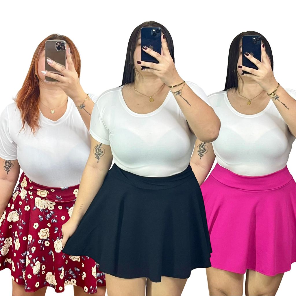 Doona Plus Size High Waist Pleated Skort | Shopee Philippines