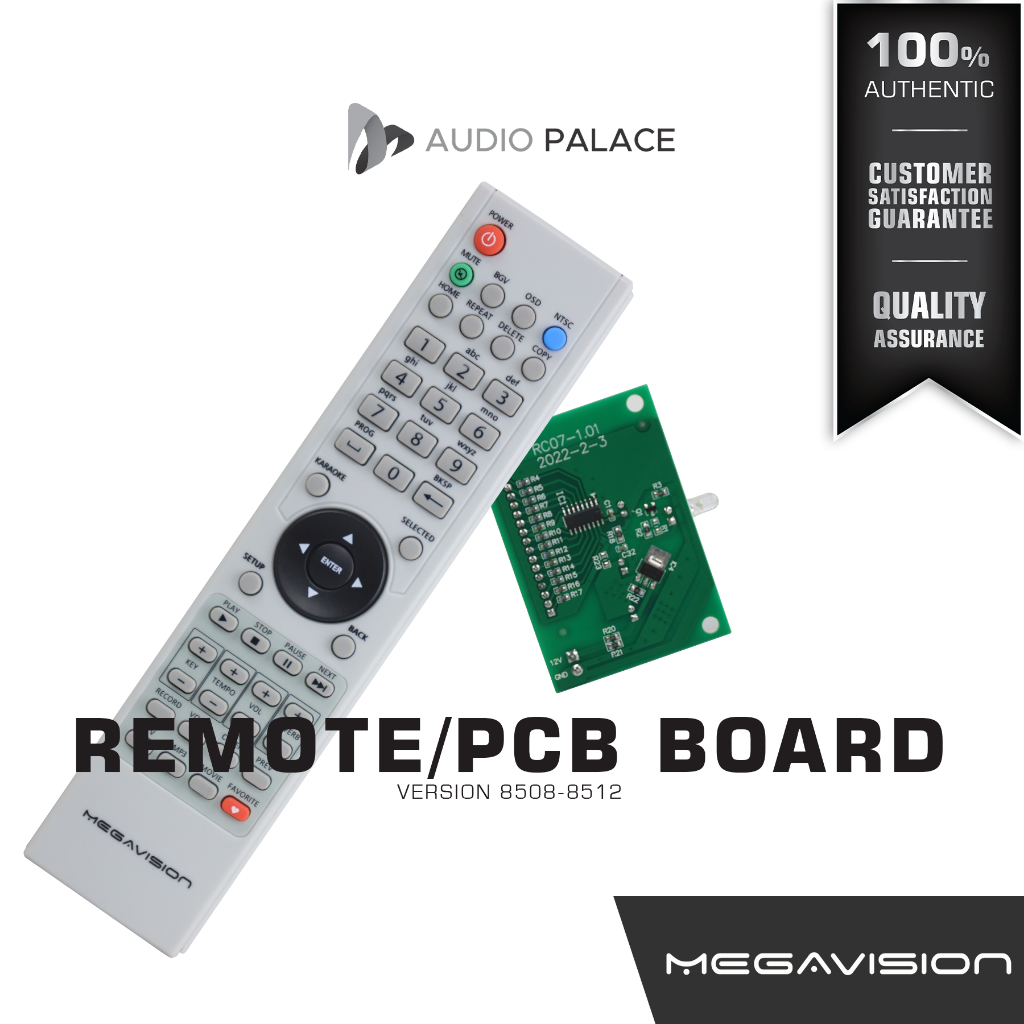 MEGAVISION Remote Control for Megavision Models 8508-8512 with PCB only ...