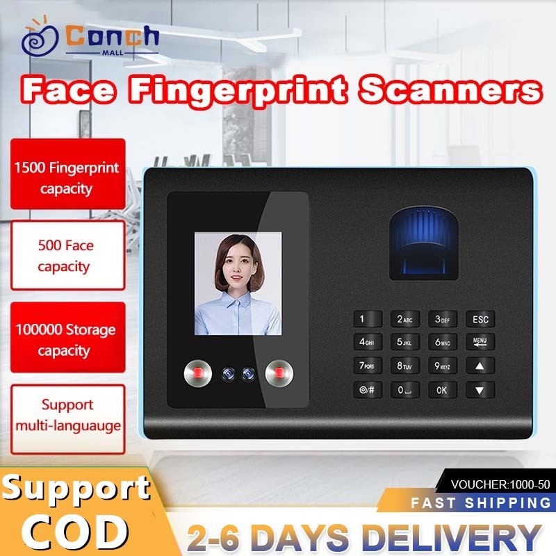 Face Recognition Attendance Biometric Fingerprint Scanner Absence Machine Time Cards | Shopee ...
