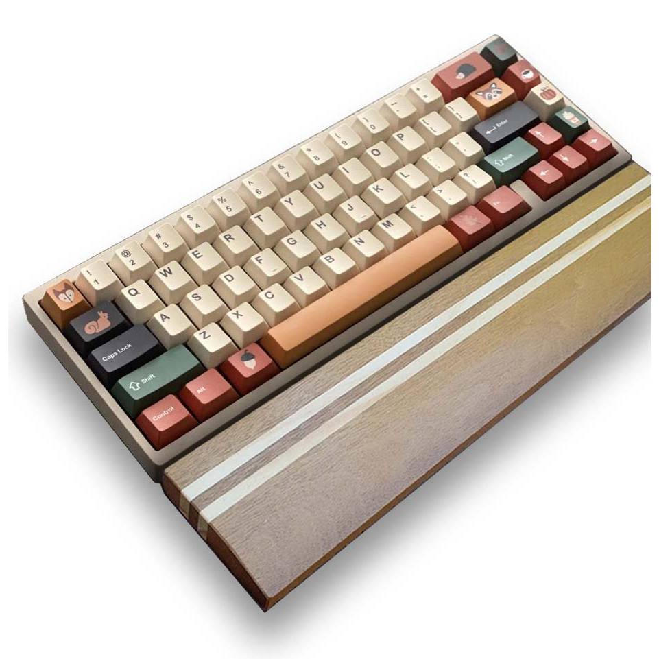 Two Tone Wooden Wrist / Palm Rest for Mechanical Keyboard | Shopee ...