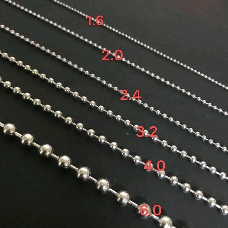 stainless silver chain (1pcs) 70cm chain non tarish no fade | Shopee ...