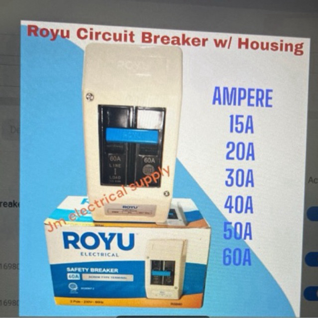 ROYU 2Pole Circuit Breaker w/Housing-RSB | Shopee Philippines