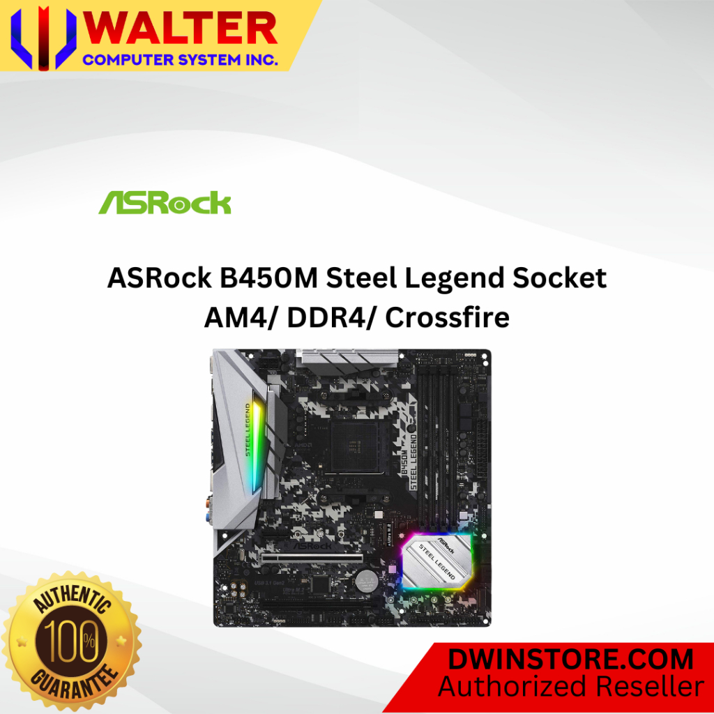 ASRock B450M Steel Legend Socket AM4/ DDR4/ Crossfire | Shopee Philippines