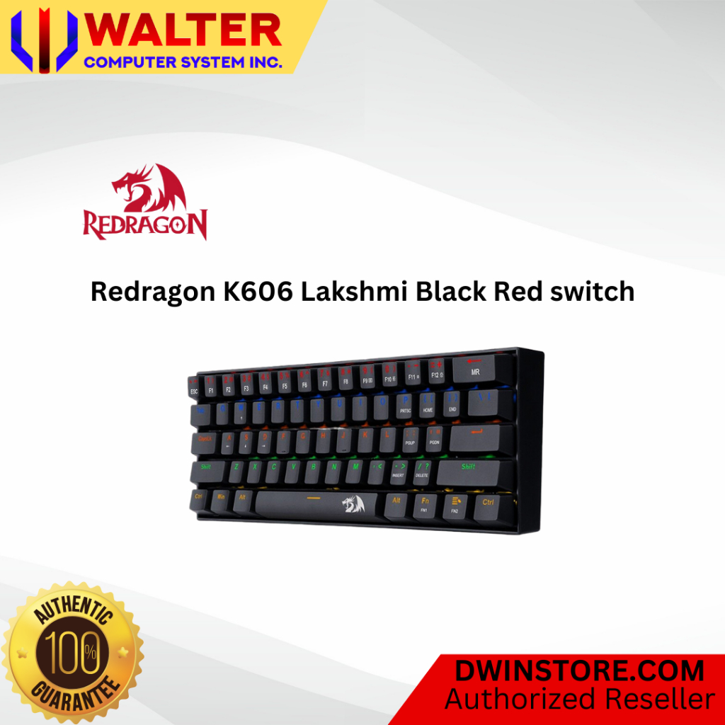 Redragon K606 Lakshmi Black Red switch | Shopee Philippines