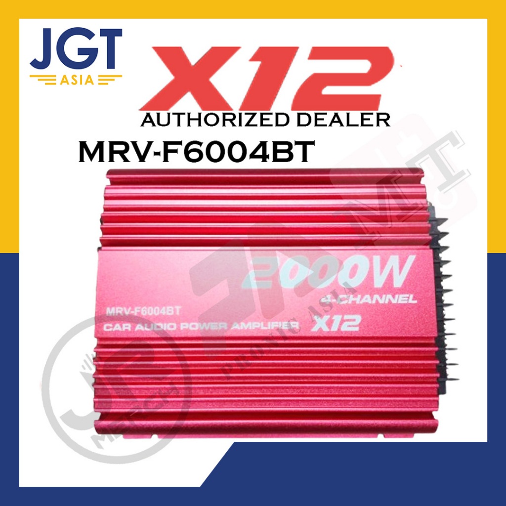 X12 MRV-F6004BT 4 Channel 2000 watts Car Audio Power Amplifier w ...