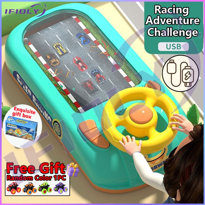 Simulated Driving Car Toy For Kids Toys Children Track Car Adventure ...